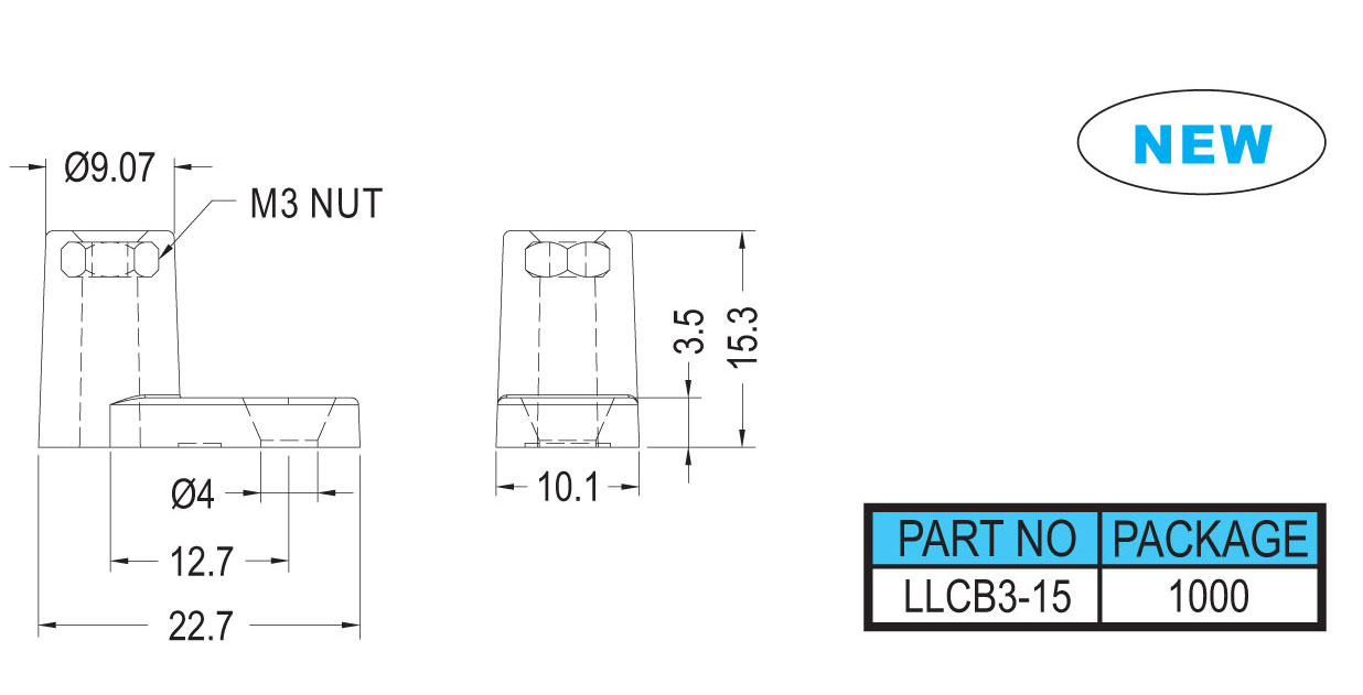 Support LLCB - Plastech - Connecteurs et accessoires de câblage de ...