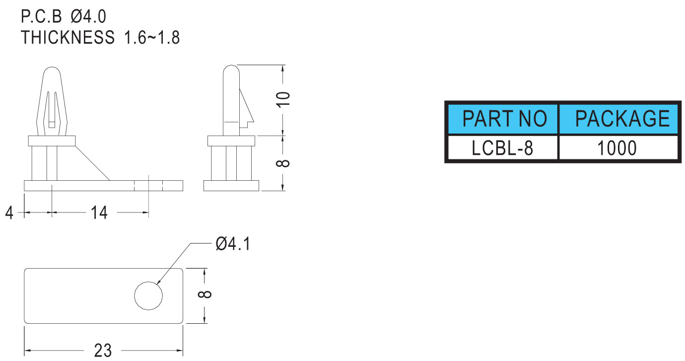 Support LCBL - Plastech - Connecteurs et accessoires de câblage de ...
