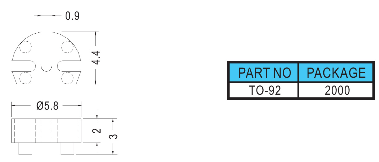 Transistor washer TO-92 - Plastech - Connecteurs et accessoires de ...